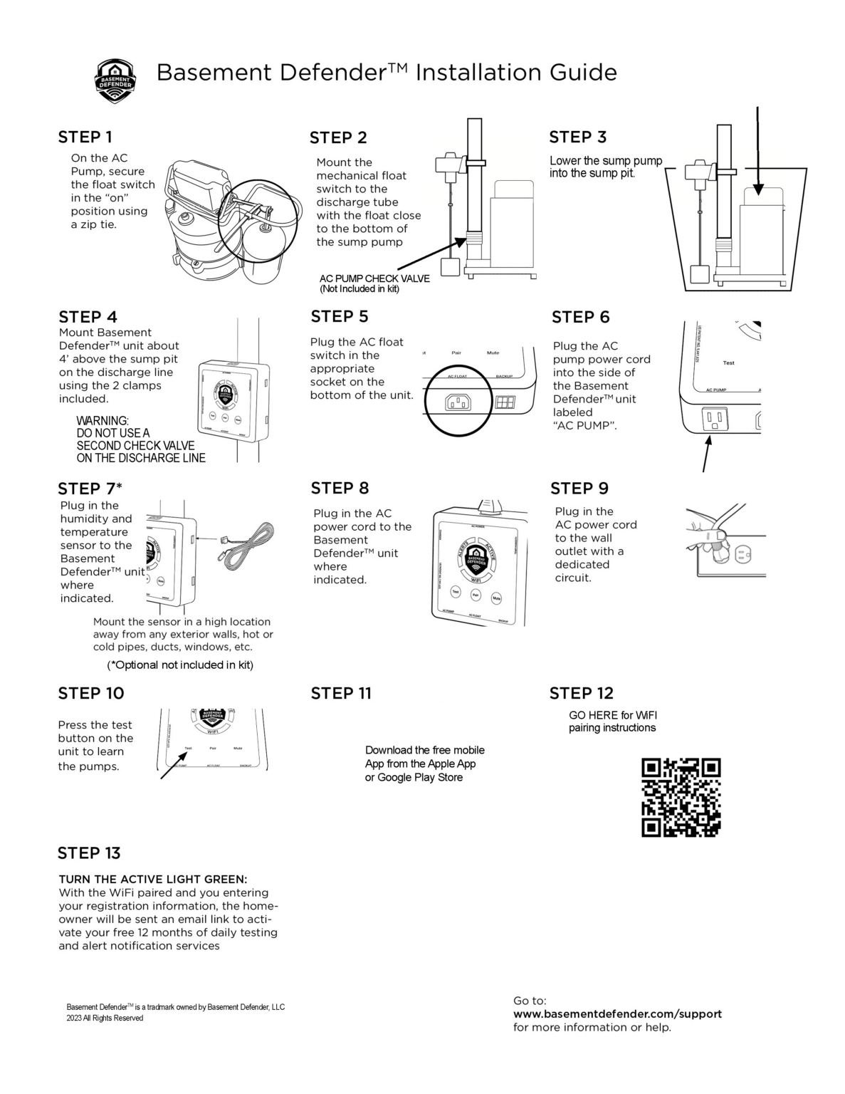 Unit & Backup Pump Installation Guide 2 | Basement Defender
