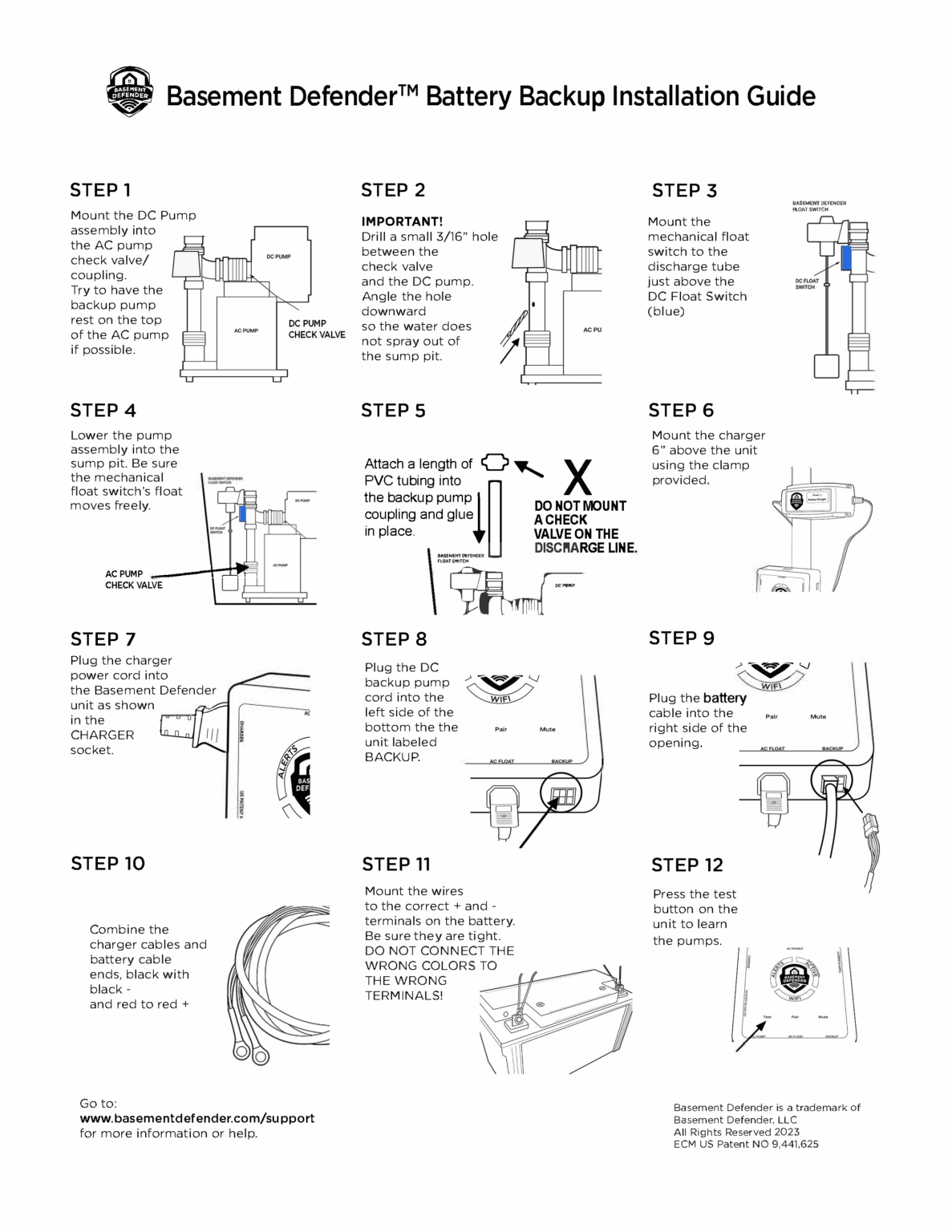 Unit & Backup Pump Installation Guide 2 | Basement Defender